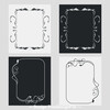 Line black and white frame vector free download