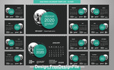 New year desk calendar template vector free download