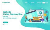Website construction illustration vector free download