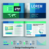 Bi-fold color brochure flyer template information vector free download
