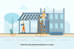 Construction worker vector free download