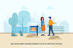 Land for sale cartoon vector free download