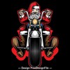 Santa Claus riding a motorcycle vector free download