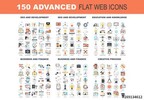 150 Colorful icons vector free download