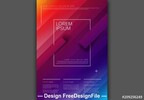 Blocky color gradient digital poster vector free download
