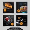 Delicious pastry promotion templates vector free download