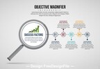 Magnifying glass infographic vector free download