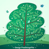 Bird and tree vector free download
