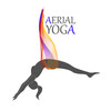 Stretching aerial yoga logo vector free download