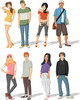 Young college student vector free download