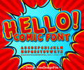 Hello comic font vector free download