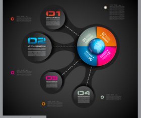 Modern circular infographics vector design set 05 free download