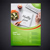 Healthy recipe flyers vector free download