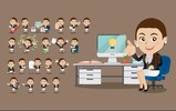 Comic character female CEO vector free download
