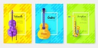 Musical instruments banner vector free download