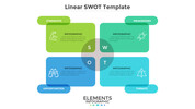 Linear swot template vector free download