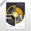 Creative circular flyer design template vector free download