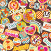 Food cartoon label vector free download