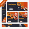 Various delicious food restaurant poster vector free download