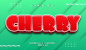 Cherry text 3d red style text effect vector free download