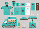 Corporate branded design of food vector free download