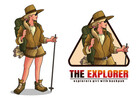 Explorer girl cartoon vector free download