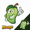 Mango mascot characters logo vector free download