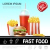Fast food 3d illustration vector free download