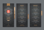 Menu card banner vector free download
