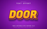Door font text effect editable vector free download