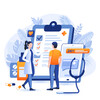 Health checkup cartoon illustration vector free download