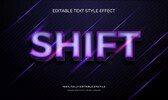 Shift editable text effect vector free download