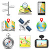 Navigation icons vector free download