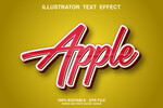 Apple text font style vector free download