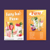 Fizzy fun menu vector free download