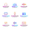 Music logo set vector free download