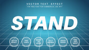 Stand vector text effect free download
