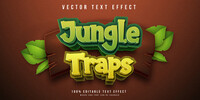Jungle traps vector text effect free download