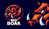 Wild boar logo vector free download