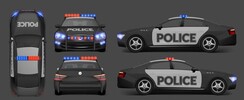 Police car vector free download