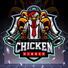 Chicken dinner game logo design vector free download