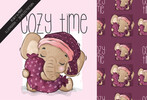 Cozy time seamless background illustration vector free download