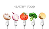 Healthy food vector free download
