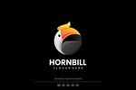 Hornbill gradient logo vector free download