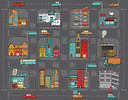 Colorful cartoon city map vector free download