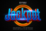 Editable jackpot text effect vector free download