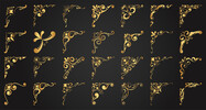 Gold corners decorative vector free download
