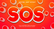 SOS text editable effect font vector free download