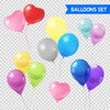 Air balloons set vector free download