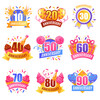 Anniversary numbers festive vector free download